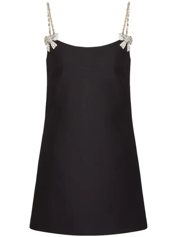 Valentino Garavani Crepe Couture Embroidered Minidress