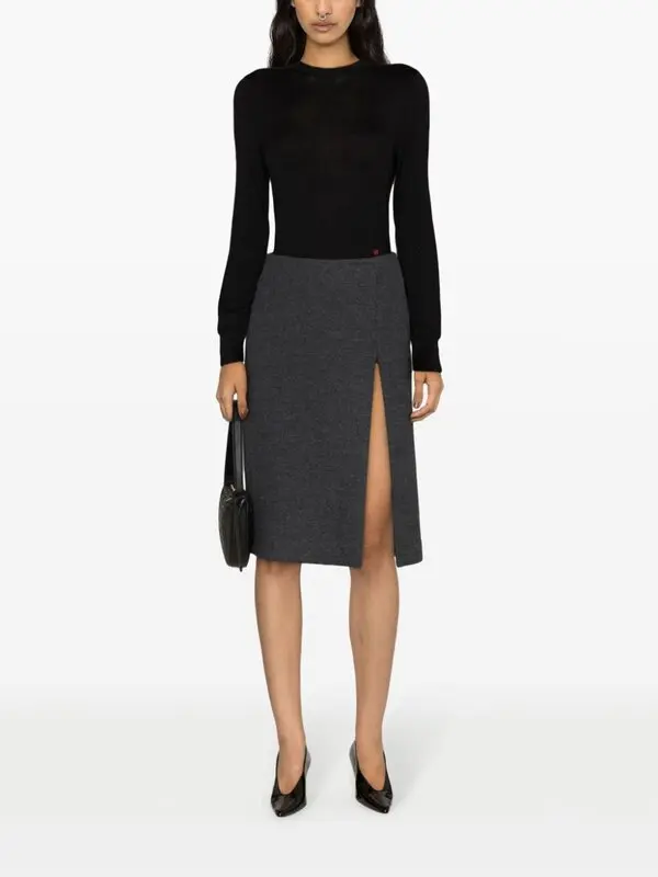 Victoria Beckham Logo-embroidered Merino Wool Jumper