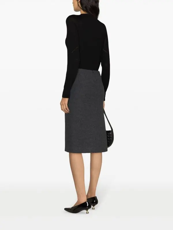 Victoria Beckham Logo-embroidered Merino Wool Jumper