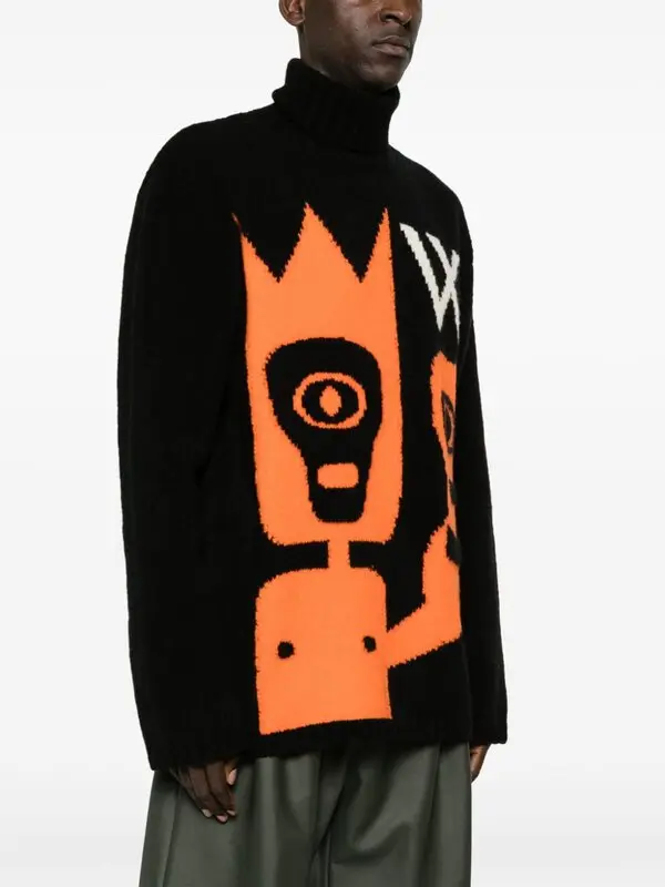 WALTER VAN BEIRENDONCK Skull Intarsia-knit Jumper