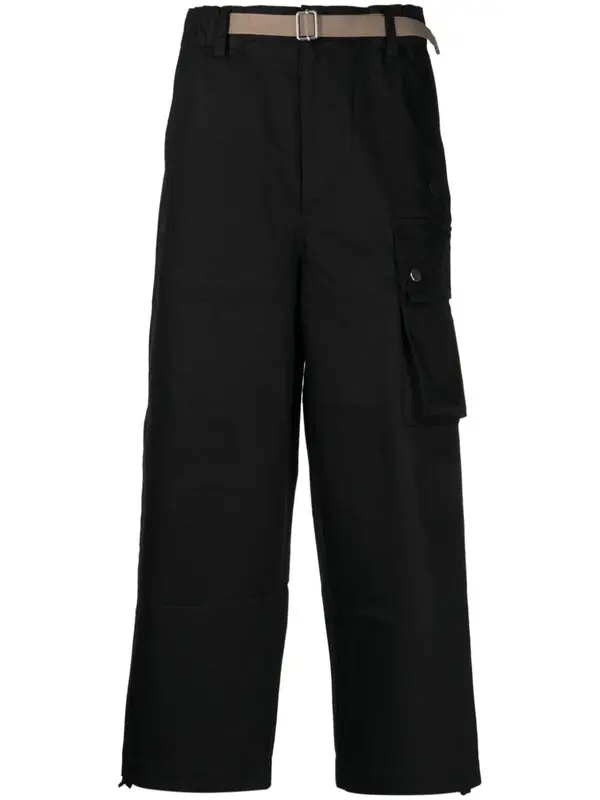 SPOONYARD Cropped Wide-leg Cargo Trousers