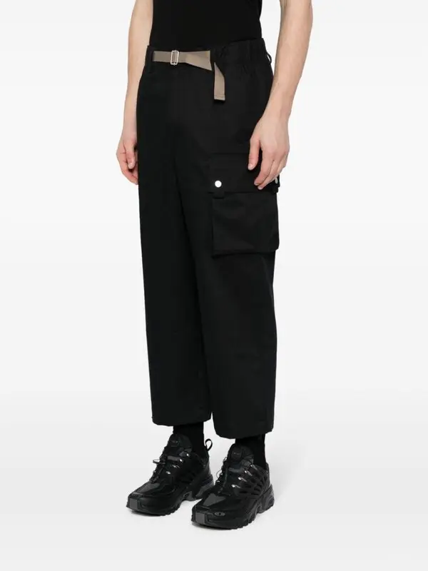 SPOONYARD Cropped Wide-leg Cargo Trousers