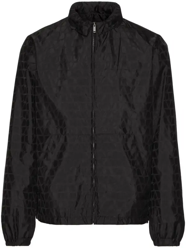 Valentino Garavani Toile Iconographe Windbreaker Jacket - Black