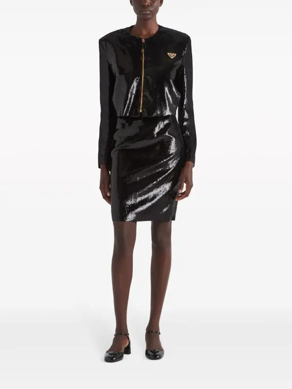 Prada Sequinned Pencil Skirt