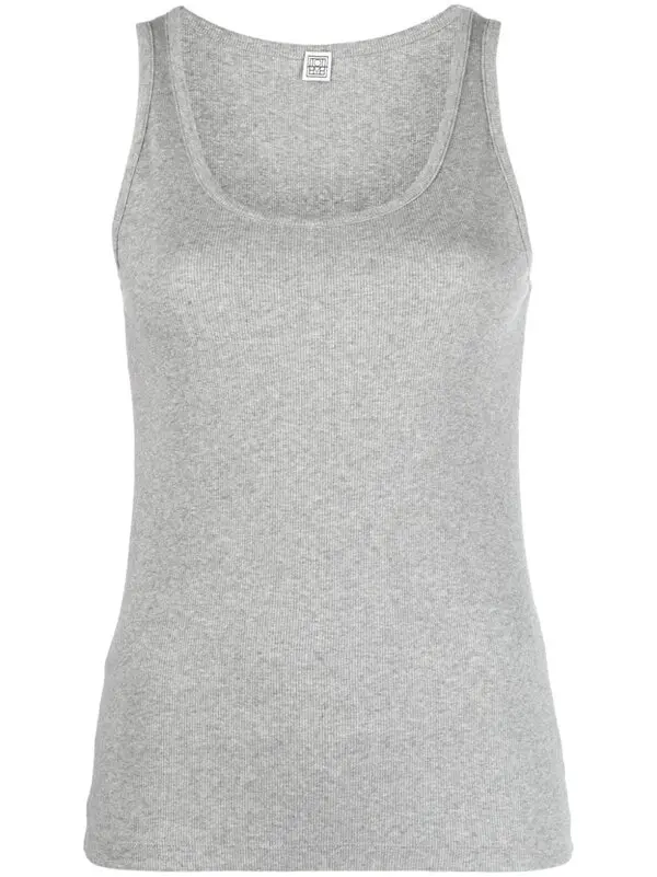 TOTEME Classic Ribbed Tank Top - Grey