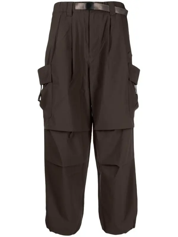 SPOONYARD Logo-appliqué Belted Cargo Trousers