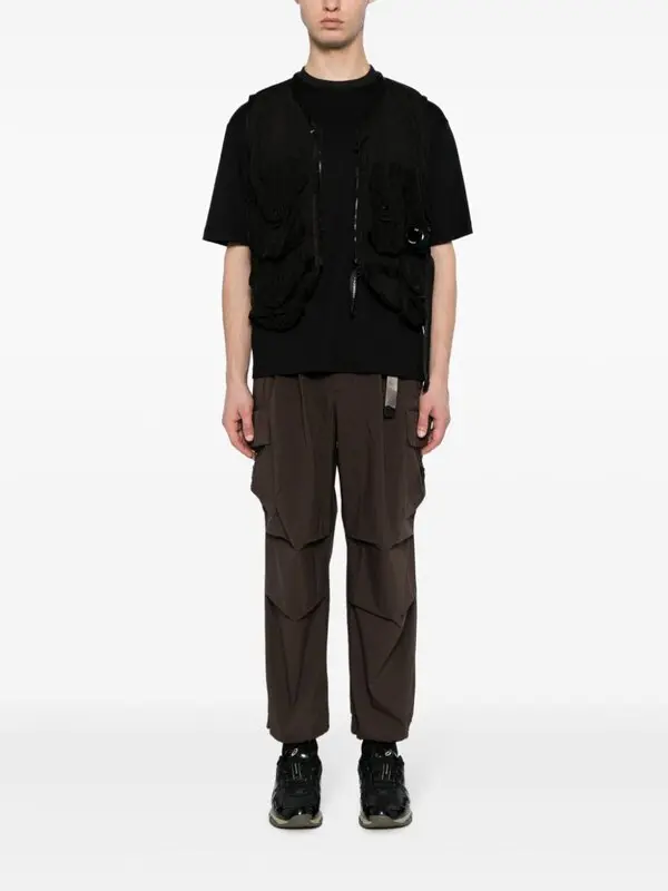 SPOONYARD Logo-appliqué Belted Cargo Trousers