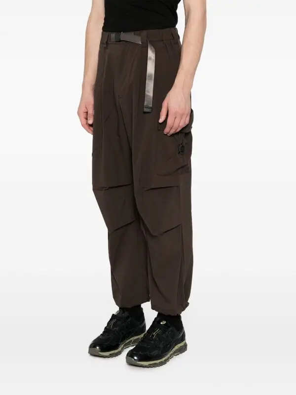 SPOONYARD Logo-appliqué Belted Cargo Trousers