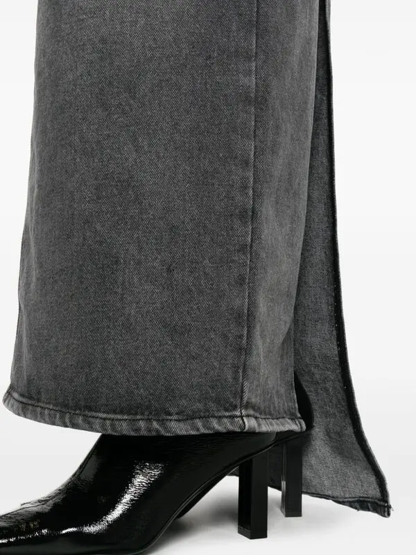 COURREGES Heritage Cut-out Stonewashed Denim Skirt