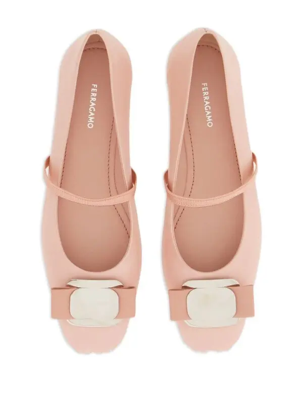 FERRAGAMO Vara Flat Ballerinas - Pink