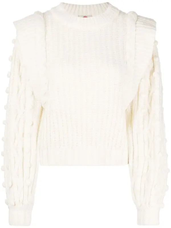 Farm Rio Braided Detail Chunky-knit Jumper