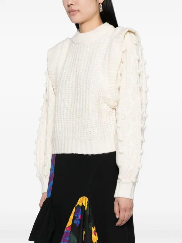 Farm Rio Braided Detail Chunky-knit Jumper
