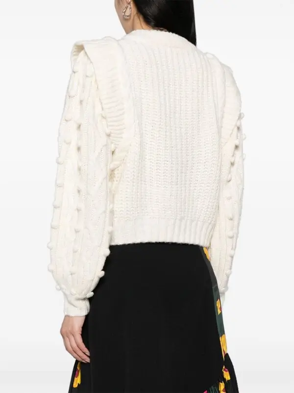 Farm Rio Braided Detail Chunky-knit Jumper