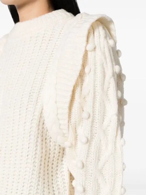Farm Rio Braided Detail Chunky-knit Jumper