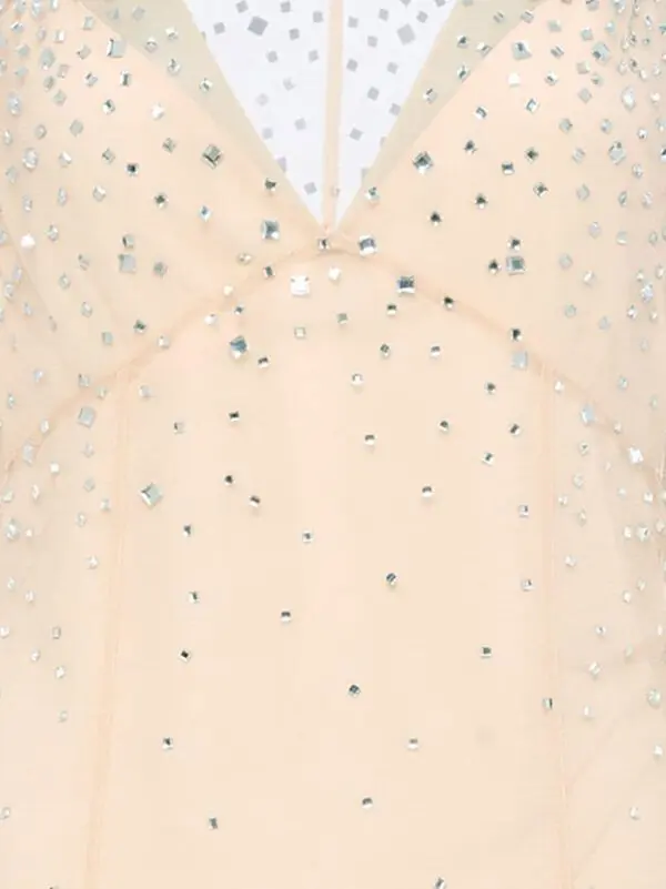 Prada Crystal-embellished Tulle Midi Dress