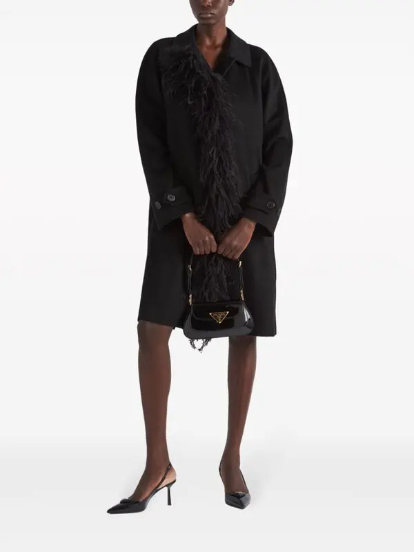 Prada Feather-trim Cashmere Coat