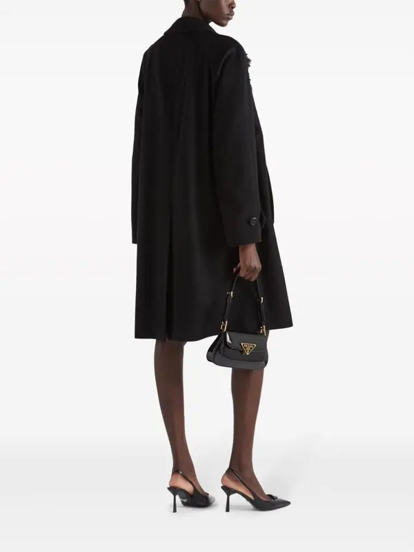 Prada Feather-trim Cashmere Coat