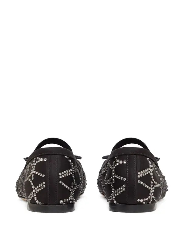 Valentino Garavani Toile Iconographe Embellished Ballerina Shoes