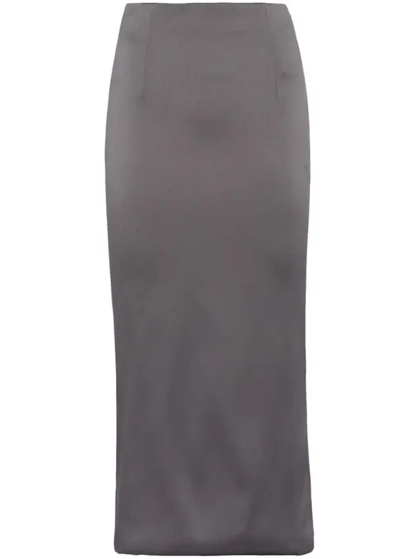 Prada Satin Midi Skirt