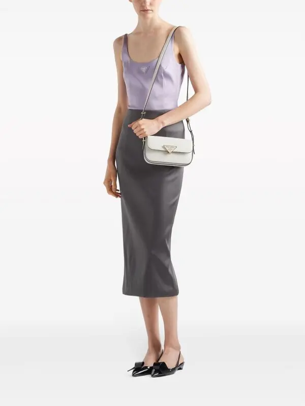 Prada Satin Midi Skirt
