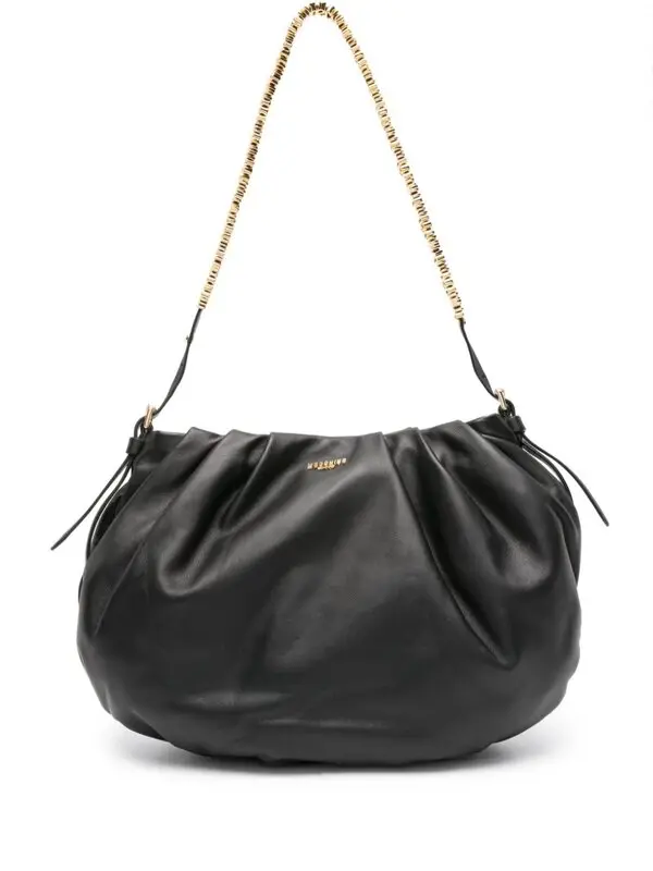 Moschino Appliqué Leather Shoulder Bag