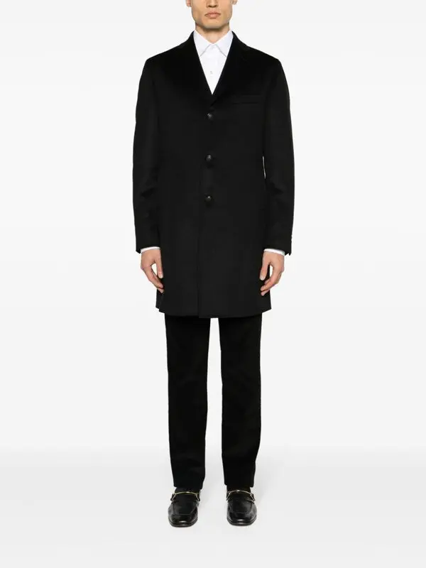Tagliatore Bruce Felted Wool Coat - Black