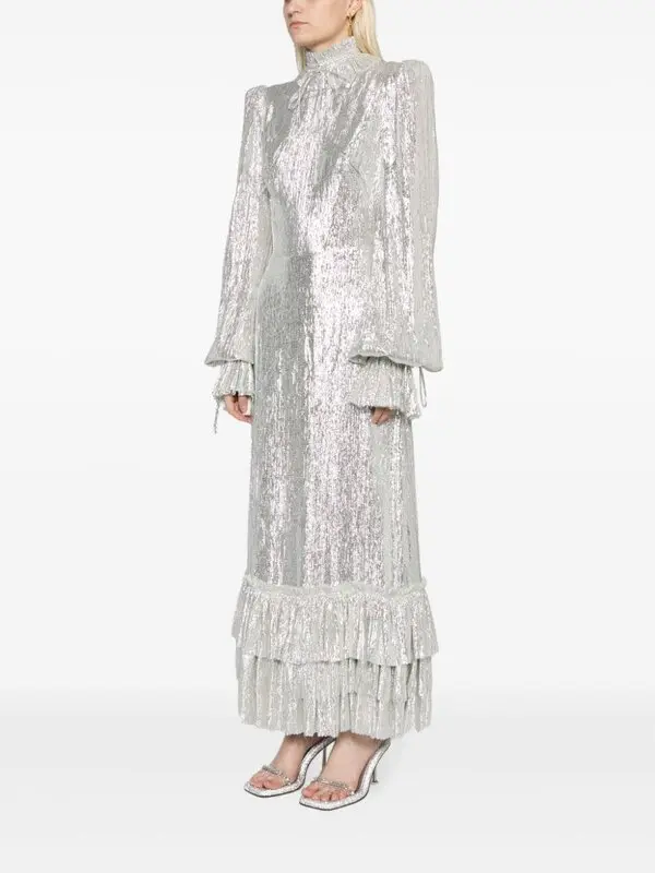 vampire's wife silver dress THE SILVER RAIN CAPE @vogueczechoslovakia Available at  www.thevampireswife.com #TheVampiresWife #VogueCzechoslovakia