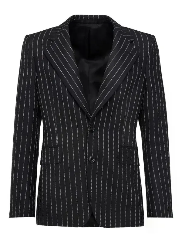 Alexander McQueen Pinstriped Single-breasted Blazer