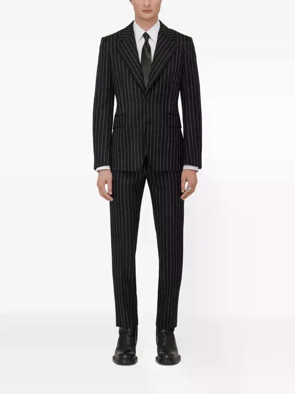 Alexander McQueen Pinstriped Single-breasted Blazer