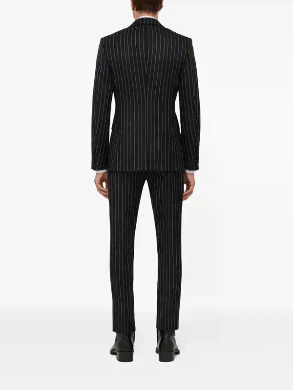 Alexander McQueen Pinstriped Single-breasted Blazer