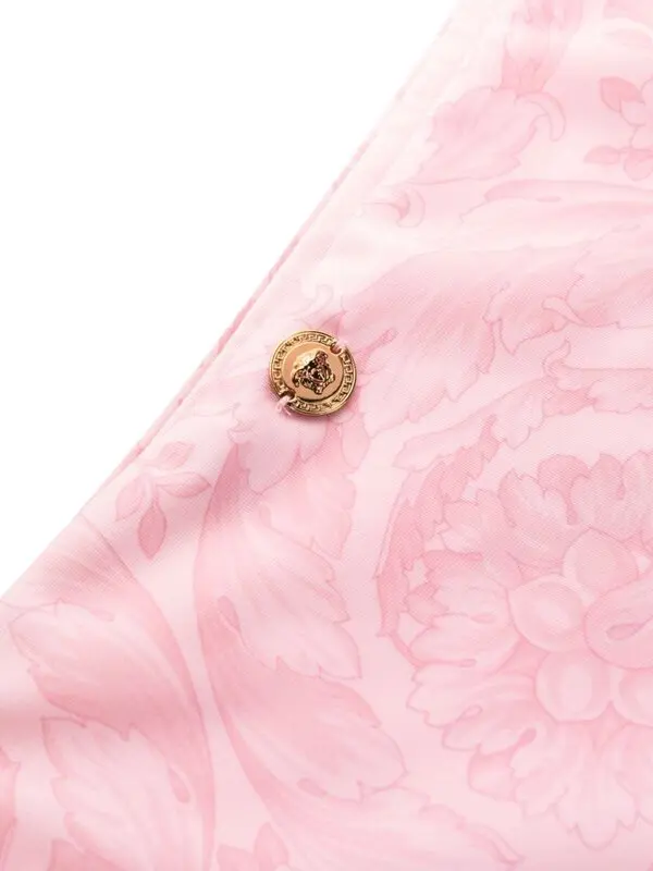 Versace Barocco-print Bikini Bottom - Pink