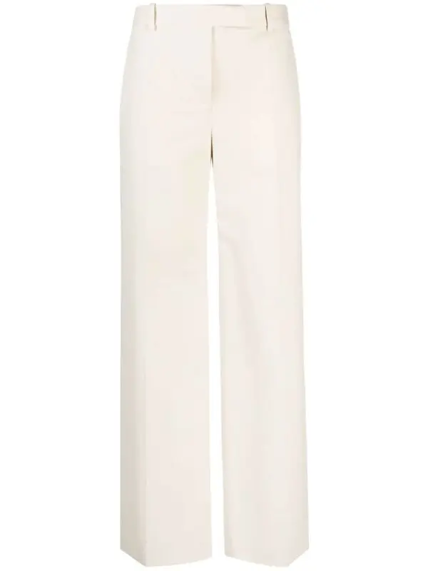 THE ROW Wide-leg Cotton-virgin Wool Trousers
