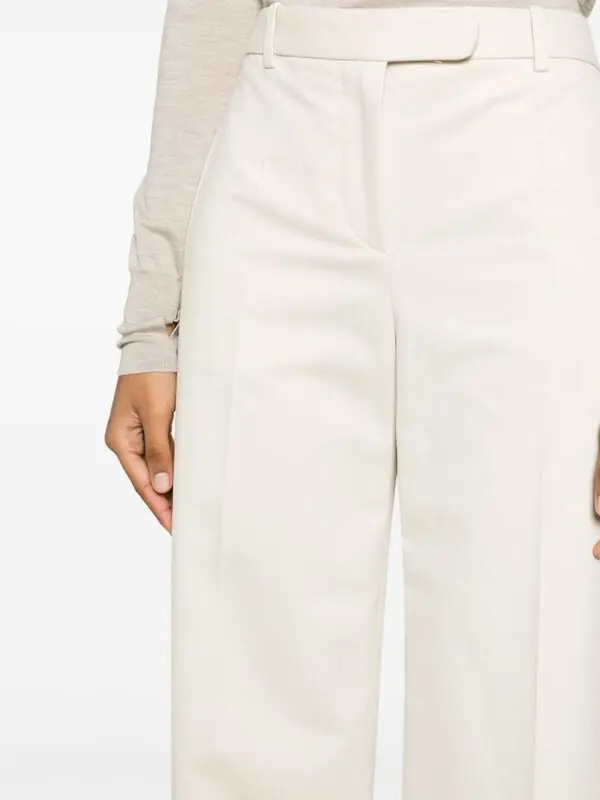 THE ROW Wide-leg Cotton-virgin Wool Trousers