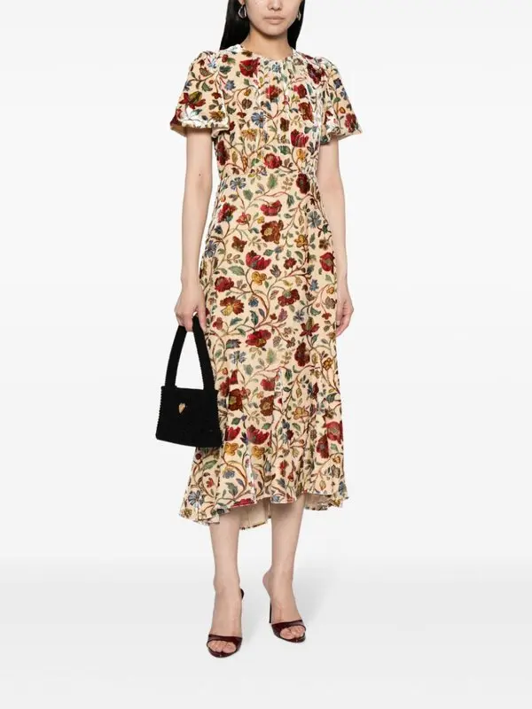 Rhode Arabella Velvet Midi Dress