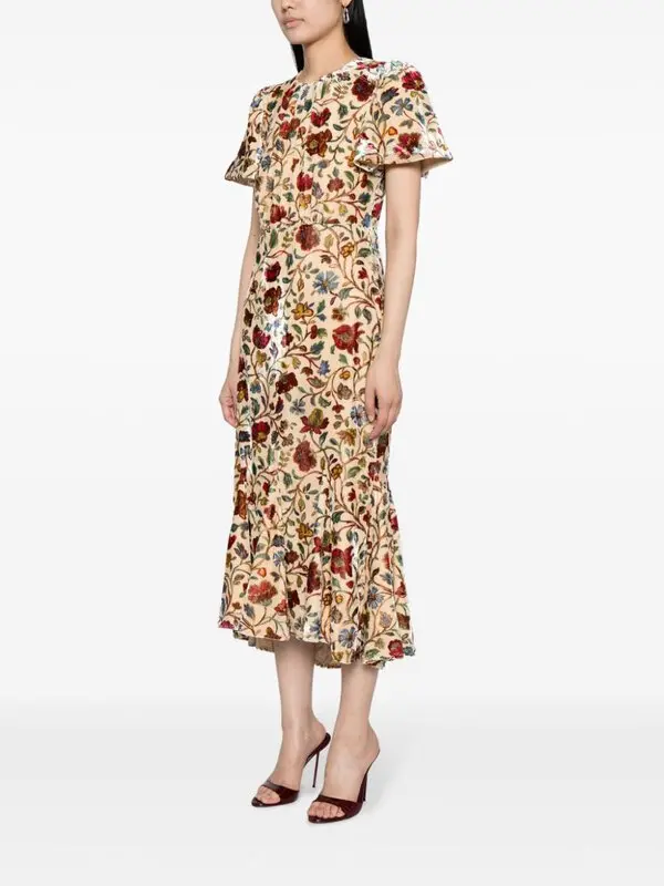 Rhode Arabella Velvet Midi Dress