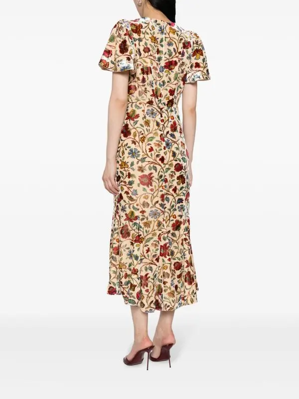 Rhode Arabella Velvet Midi Dress