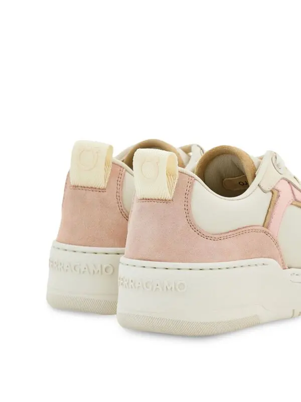 FERRAGAMO Gancini Lace-up Sneakers - Pink