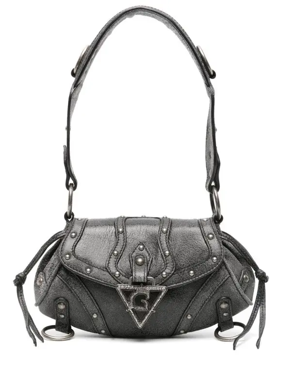 Guess Studded Leather Shoulder Bag