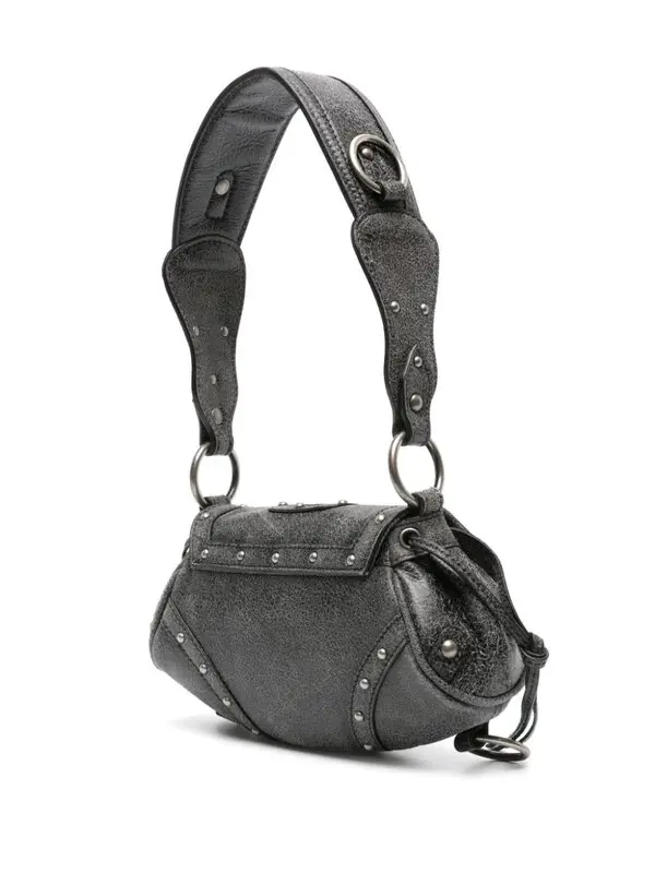 Guess Studded Leather Shoulder Bag - Black | Editorialist