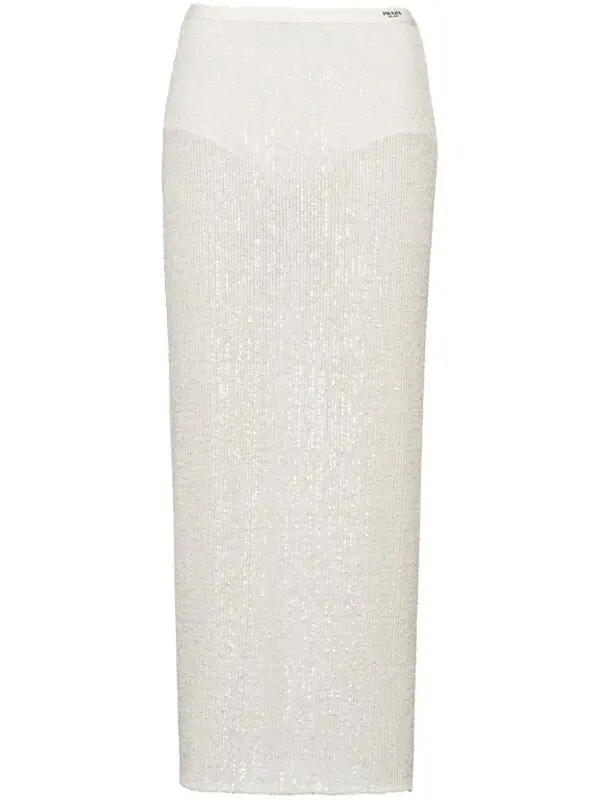 Prada Sequin-embellished Midi Skirt
