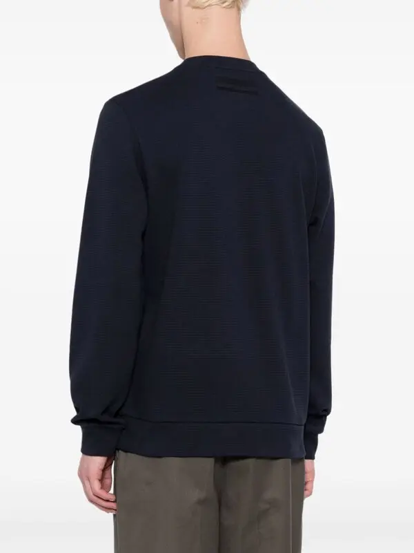 BOSS Salbo Mirror Cotton Sweatshirt - Blue