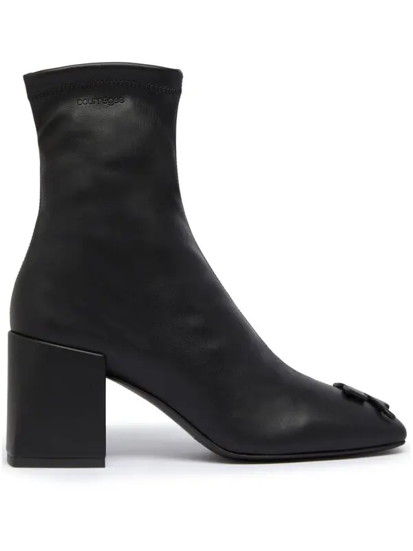 COURREGES Reedition Ac Faux-leather Ankle Boots - Black