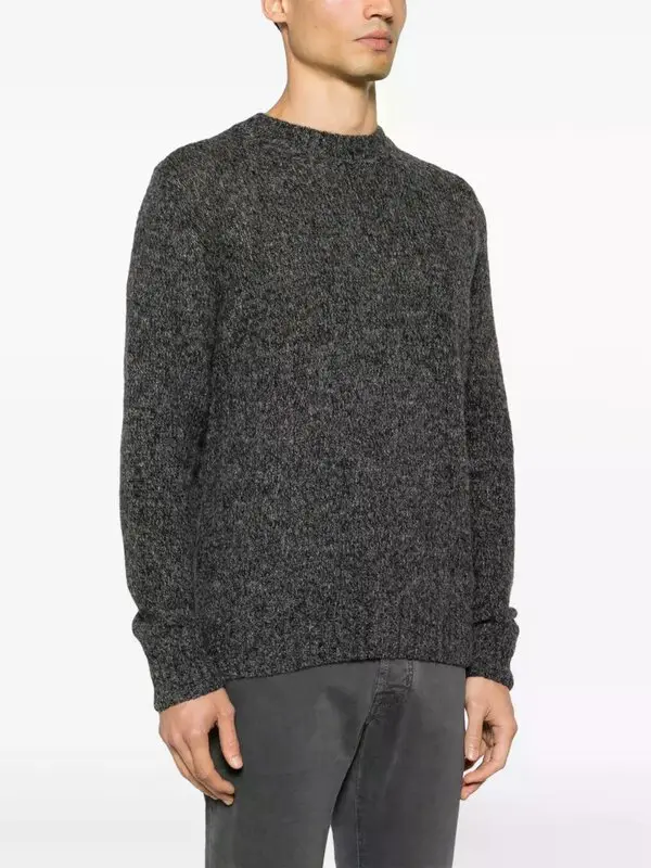 LARDINI Fisherman's-knit Mélange Jumper
