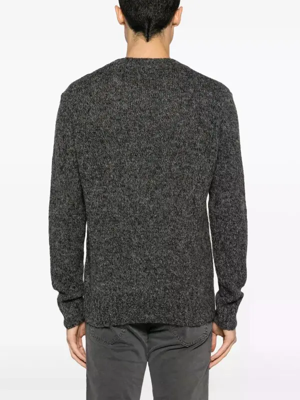 LARDINI Fisherman's-knit Mélange Jumper