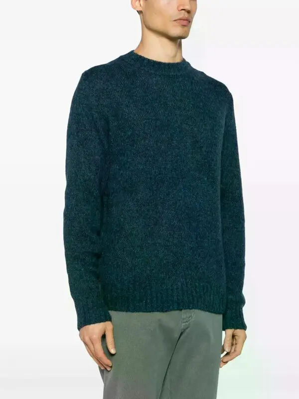 LARDINI Fisherman's-knit Mélange Jumper