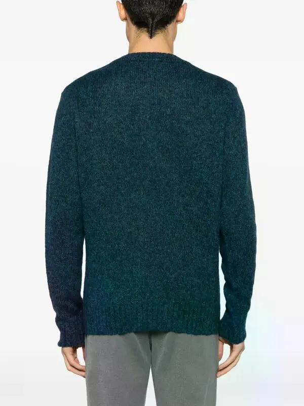LARDINI Fisherman's-knit Mélange Jumper