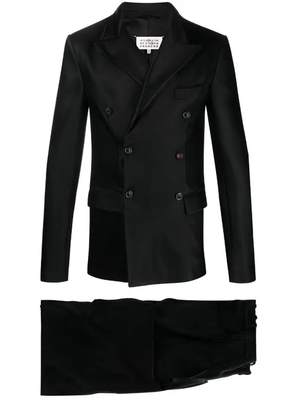 MAISON MARGIELA Satin-weave Double-breasted Blazer