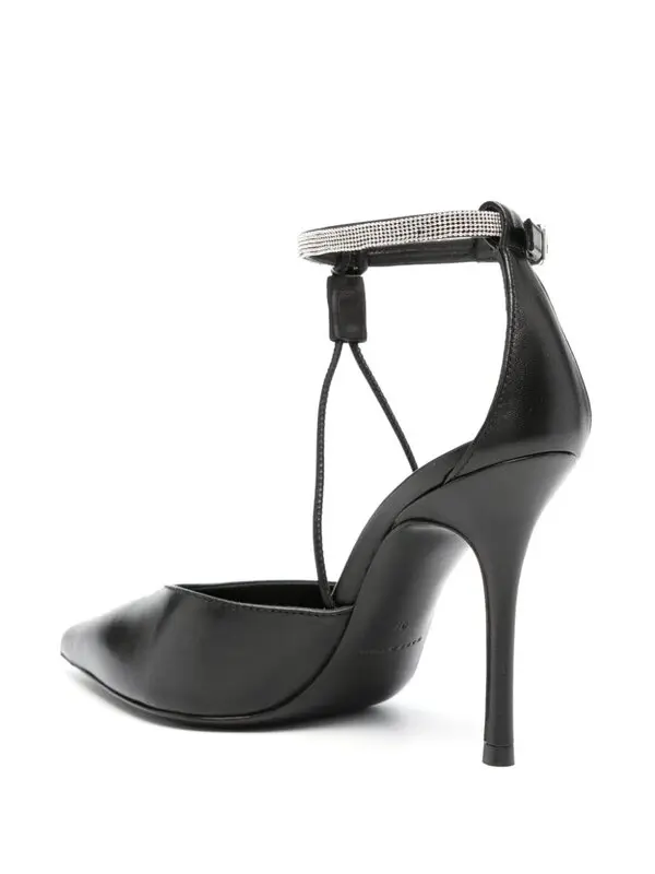 Peserico Rhinestone-embellished Leather Pumps - Black