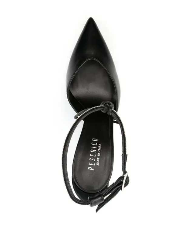 Peserico Rhinestone-embellished Leather Pumps - Black