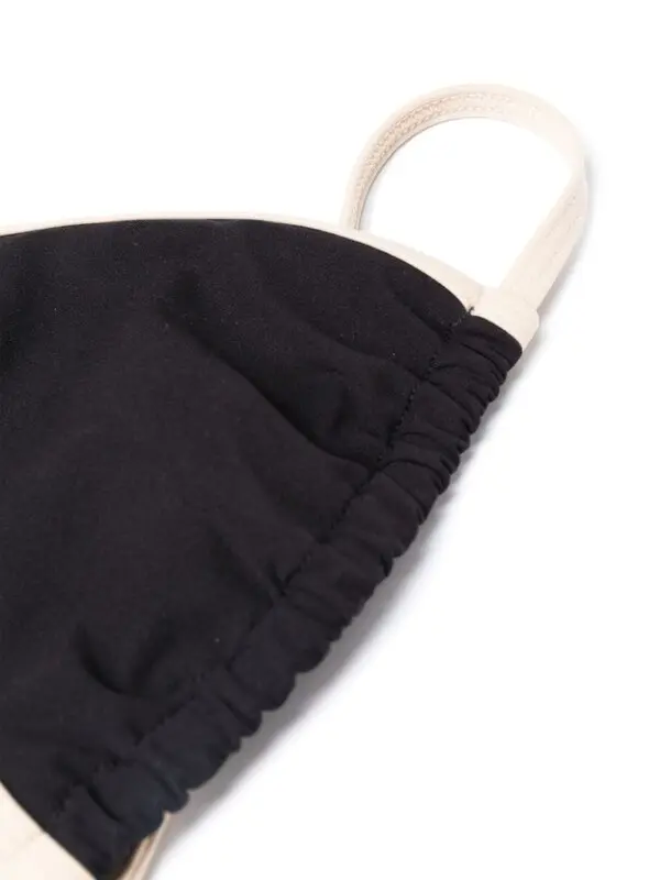 TOTEME Stripe Tie Bikini Top - Black